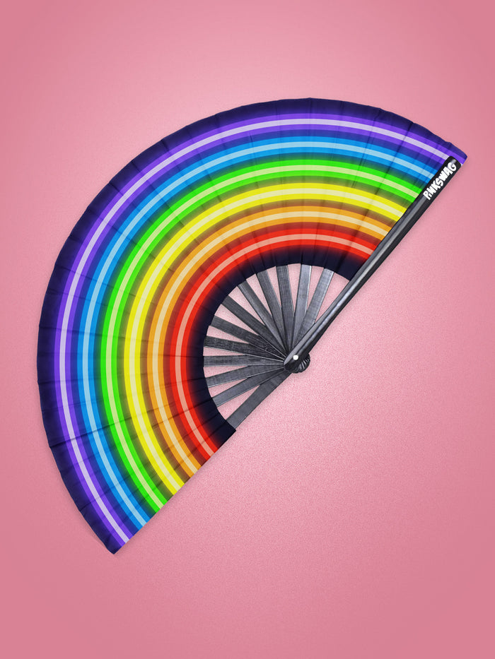 Rainbow Pride Fan | LGBTQ+ Hand Fan | Festival Clack Fan | Queer Party ...